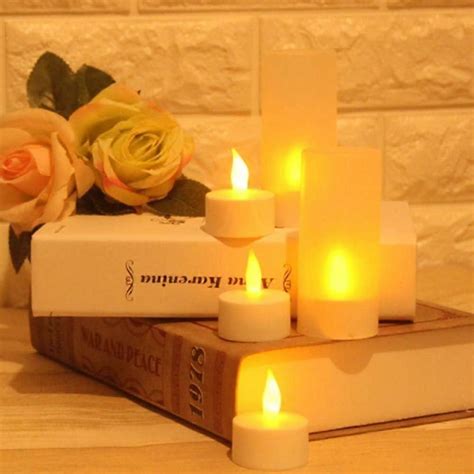Pack Of 24 Rechargeable Led Candles Flickering Flameless Led Electric Candle With Stand Charging