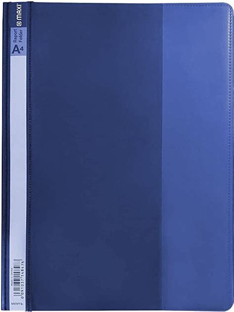 Maxi Report File A4 BLUE Clear Front Report Covers Project File With Fasteners For Babe Office