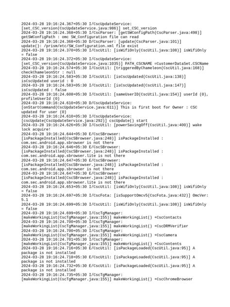 Csc Update Log Pdf Telecommunications Software