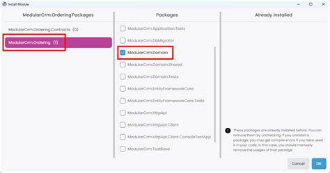 Creating The Initial Ordering Module Abpio Documentation