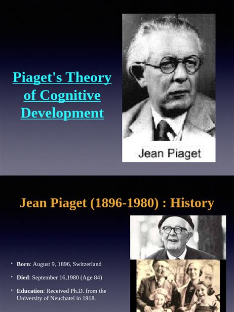 Piagets Theory Of Cognitive Development Pdf Schema Psychology