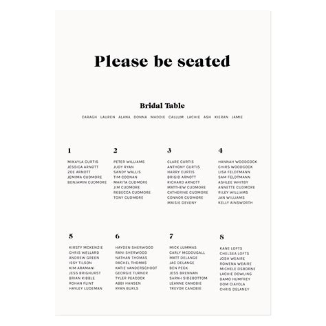 Meaghan Seating Chart Ivory And Ink Weddings