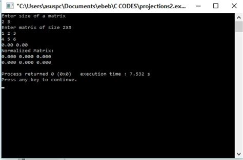 how to normalize a matrix in c stack overflow