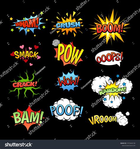 Comic Speech Bubbles Splashes Set Different Stock Illustration 1973444138 | Shutterstock