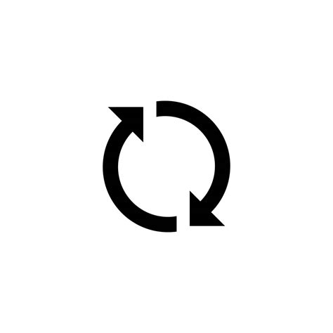 Cyclic Rotation Recycling Recurrence Renewal Flat Vector Icon