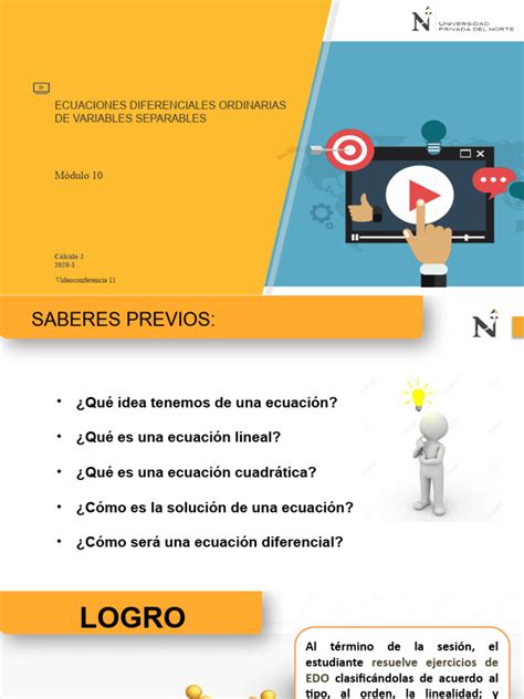 Semana 11 Modulo 10 Edo Variables Separables Pdf Ecuaciones