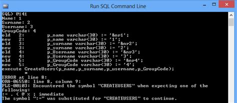 Oracle Sql Plus Cant Pass Parameters To My Stored Procedure By Using Accept Stack Overflow
