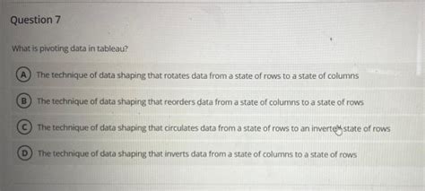 Solved Question 4 What Is Split In Tableau Separate The Chegg Com