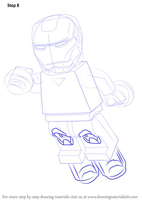 How To Draw Lego Iron Man Lego Step By Step Drawingtutorials Com