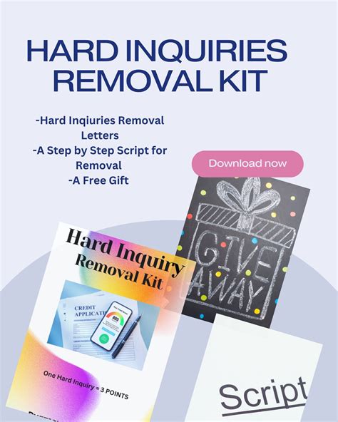 Hard Inquiries Removal Kit Printable Credit Repair Kit Diy Credit