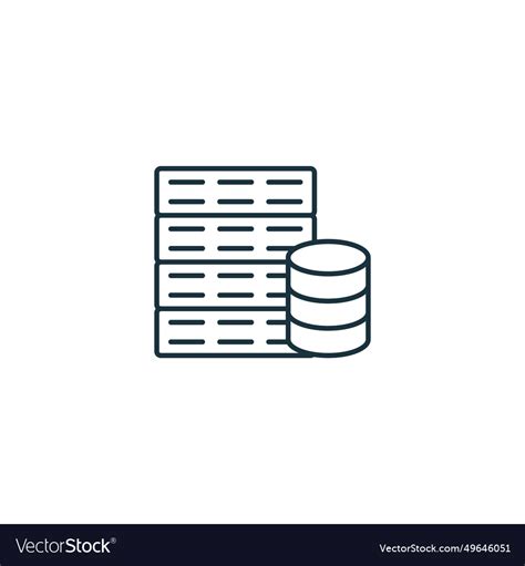 Server Storage Icon Monochrome Simple Sign From Vector Image