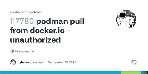Podman Pull From Docker Io Unauthorized Issue Containers Podman Github