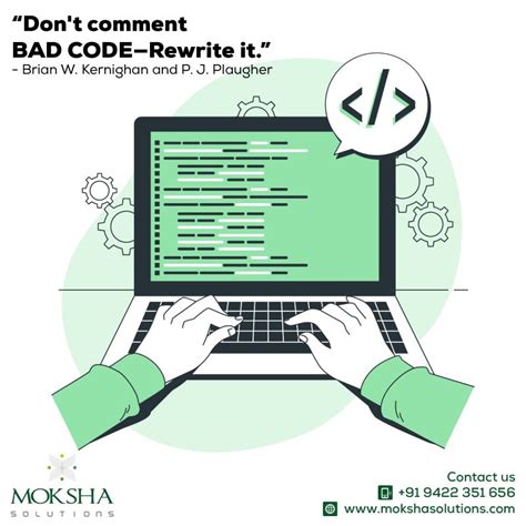 Moksha Solutions On Linkedin Cleancode Cleancoding Badcomment Rewritecode Softwaredevelopment