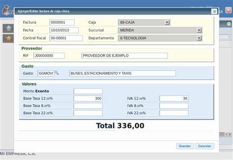 Manejo De Caja Chica Proteo Erp