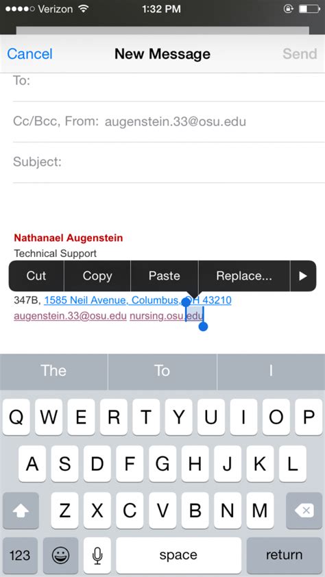 Properly Adding An Email Signature To Your IOS Device College Of Nursing Technical Support