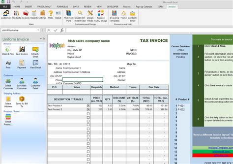 Vat Spreadsheet Template Regarding Irish Sales Vat Invoice Template Db Excel Com