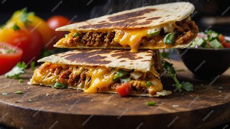 Premium Photo A Stack Of Taco That Has Cheese And Tomato On It