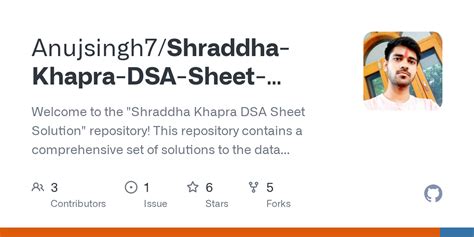 Github Anujsingh7shraddha Khapra Dsa Sheet Solution Hactoberfest Welcome To The Shraddha