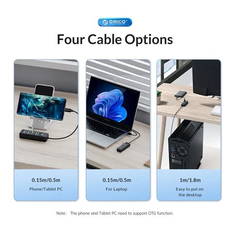 ORICO Hub In USB A TO X USB X Type C Gbps PWC U U M Black Gadgetz Com Bd