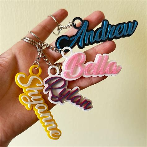 Personalized Name Keychains 3d Printed Keychains Custom Name Keychains Personalized Key Ring