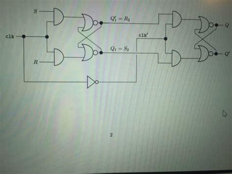 Solved A Clock Enabled Rs Latch Is Shown Below Along With