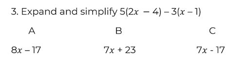 expand 2 brackets and simplify expressions part 2