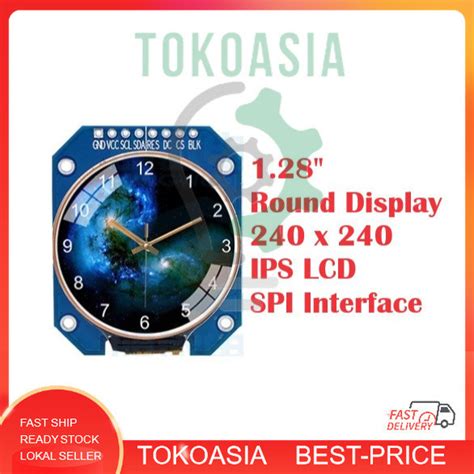 Jual Round Display Inch Round LCD Display Module Resolution IPS Panel SPI