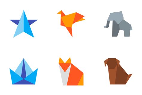 اریگامی 40 آیکن رایگان Svg Png Files