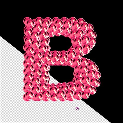 Premium PSD Pink Symbols From Spheres 3d Letter B
