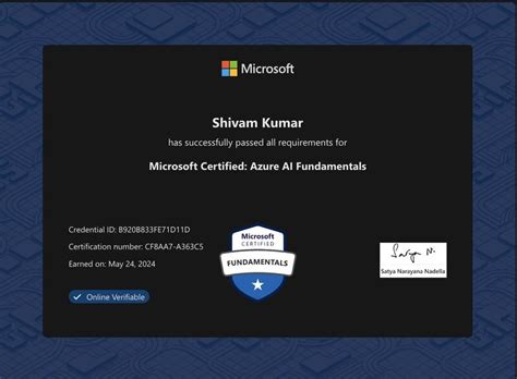Shivam Kumar On Linkedin Microsoftcertified Azurefundamentals Ai Machinelearning