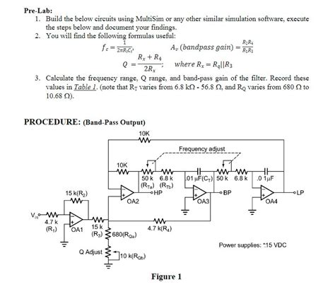 pre lab build the below circuits using multisim or