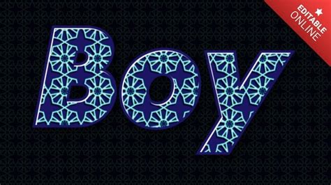 Boy Ethnic Text Effect Generator
