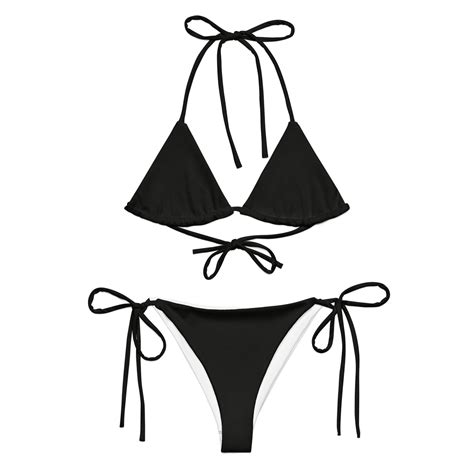 Off The Deck Ride Or Die Black Bikini Recycled String Bikini Shop