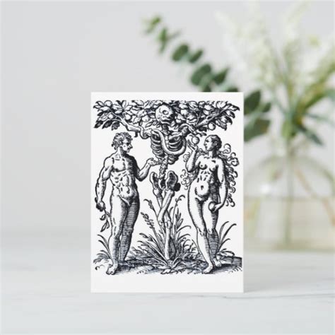 Adam And Eve And The Tree Of Knowledge Postcard Zazzle