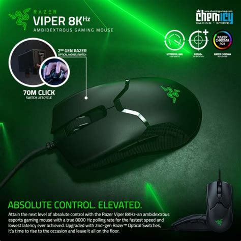 Promo Razer Viper 8khz Ultralight Ambidextrous Wired Rgb Gaming Mouse
