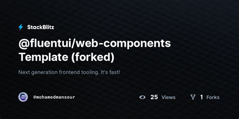 Fluentui Web Components Template Forked StackBlitz