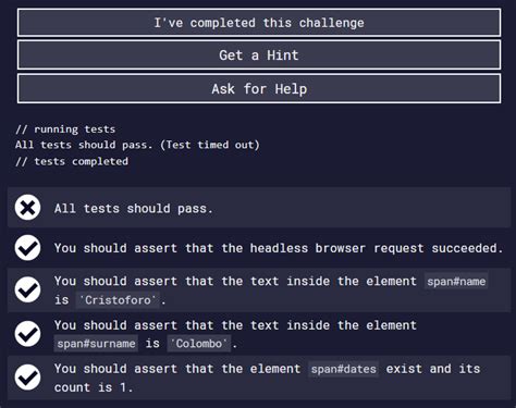 Cant Find Why It Doesnt Let Me Pass Backend Development The Freecodecamp Forum