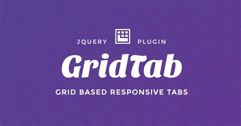 A JQuery Plugin To Create Grid Based Responsive Tabs Jquery Ui Design Patterns Plugins