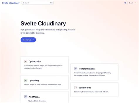 Svelte Cloudinary By Cloudinary Community A Undefined Template Built At Lightspeed