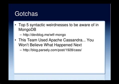 Considerations For Using NoSQL Technology On Your Next IT Project 1 Speaker Deck