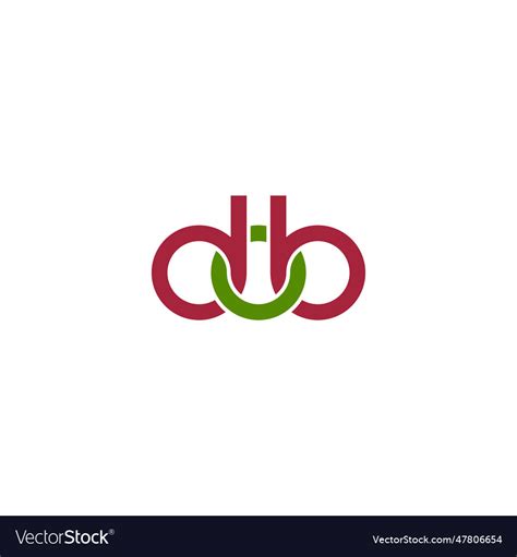 Letters Dob Monogram Logo Design Royalty Free Vector Image