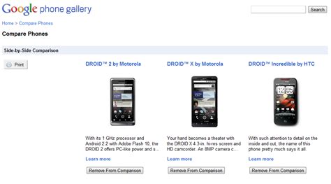 Google Opens Phone Gallery To Replace Store Compare Select Android Phones