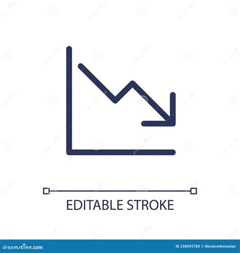 Diminution Pixel Perfect RGB Color Ui Icon Stock Vector Illustration Of Decline Concept