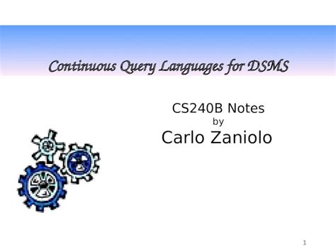 Ppt Continuous Query Languages For Dsms Dokumentips