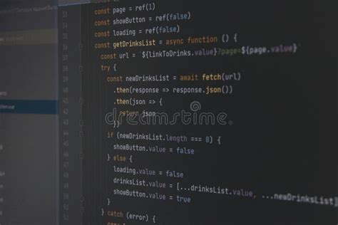 The Program Javascript Code On The Computer Black Screen The Concept