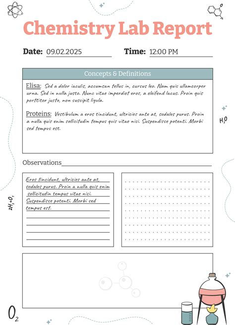 lab report template aesthetic at annalisa hanley blog