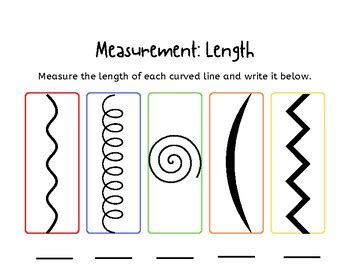 Measuring Curved Lines Worksheets By Erin Parker TPT