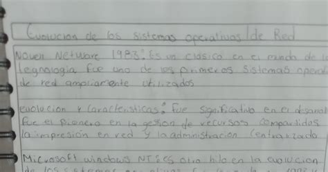 Evolucion De Los Sistemas Operativos En Una Red