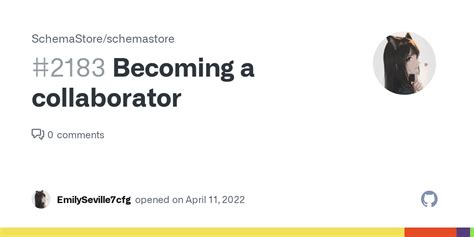 Becoming A Collaborator · Issue 2183 · Schemastoreschemastore · Github
