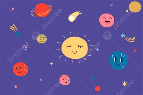 Cute Planets Set Planet Celestial Cute Earth Stars Png And Vector